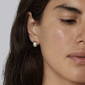 Anthropologie | Jewelry | New Anthropologie Shashi White Pearl Baby Giselle Stud Earrings | Poshmark